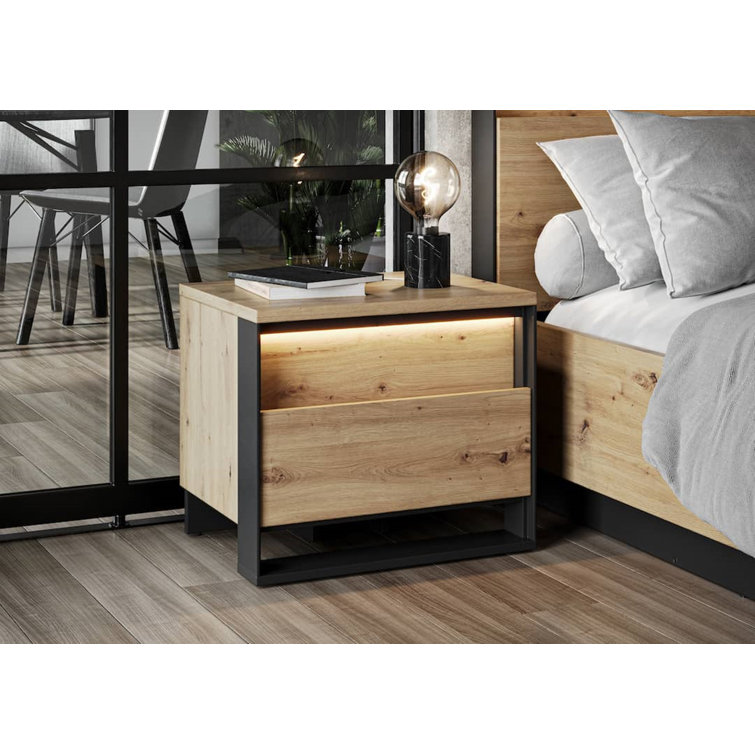 Trent Austin Isla Solid + Manufactured Wood Bedside Table | Wayfair.co.uk